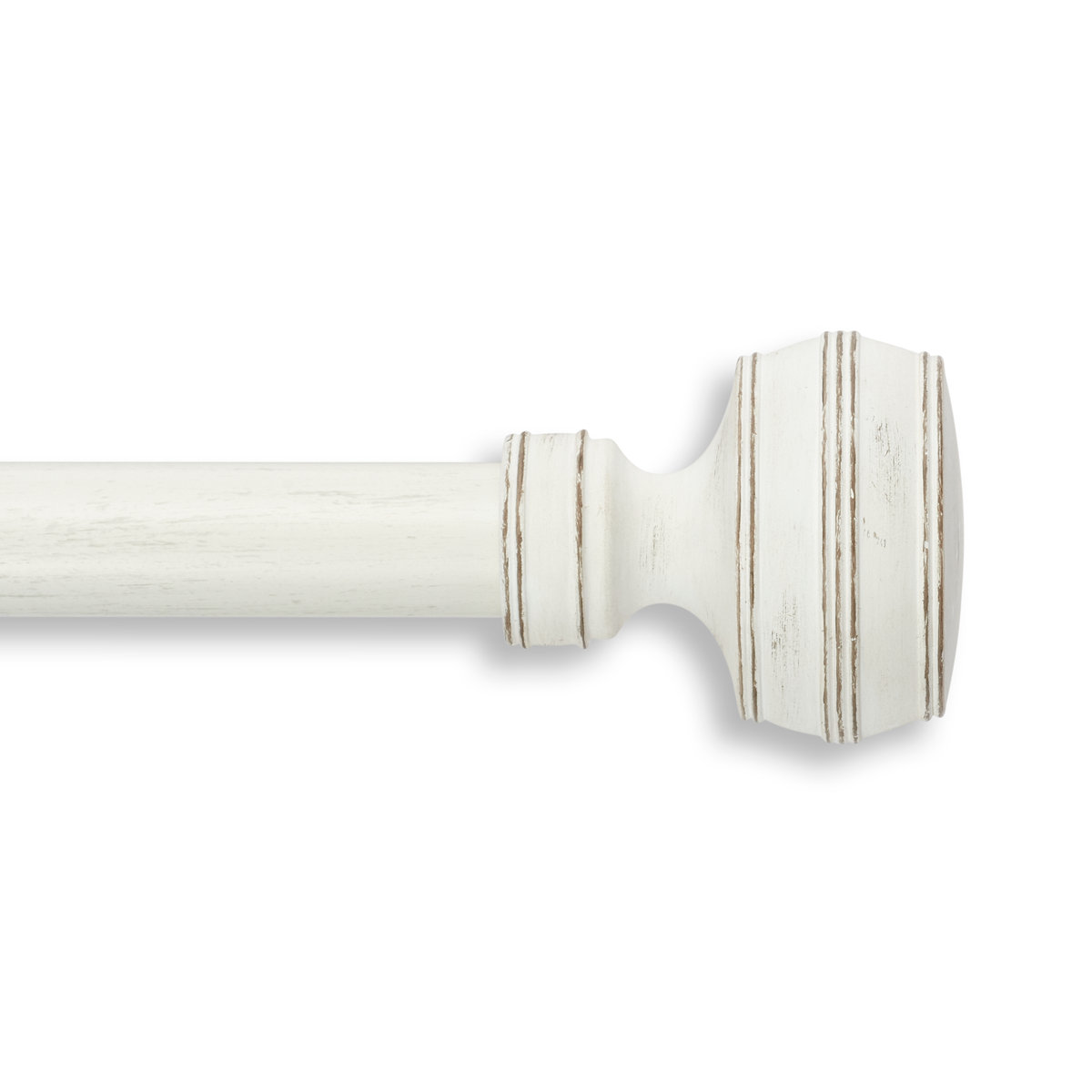 MODE Cambria Designer Series Farmhouse Antique Doorknob 1 1/8 In Dia. Fixed Length Curtain Rod ...